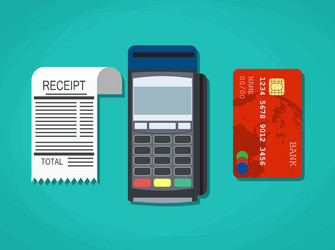 Bank credit debit card template on gray Royalty Free Vector