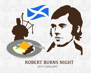 Robert burns night 25th january Royalty Free Vector Image