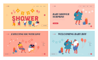 Baby shower event celebration website landing page