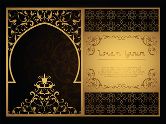 Decorative arabic template for laser cutting Vector Image