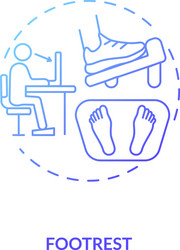 Footrest concept icon Royalty Free Vector Image