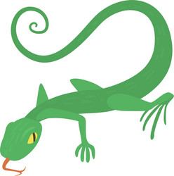 Cartoon lizard flashcard for children Royalty Free Vector