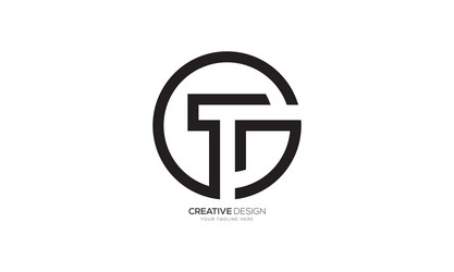 Triangle letter a t g modern unique shape Vector Image