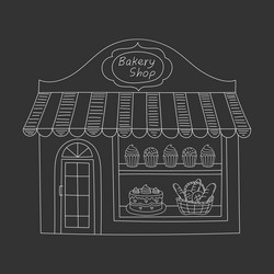Bakery Shop Building Facade Royalty Free Vector Image