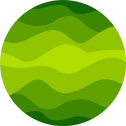 Isolated abstract green color round shape logo Vector Image