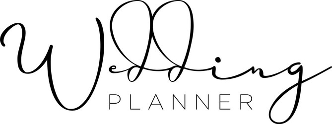 Wedding planner logo design concept Royalty Free Vector