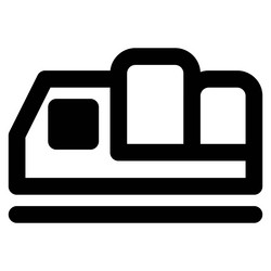 Track cleaning train for ballast maintenance Vector Image