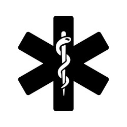 Ambulance em logo ems icon Royalty Free Vector Image