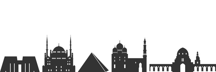 Cairo tower sketch drawing icon Royalty Free Vector Image