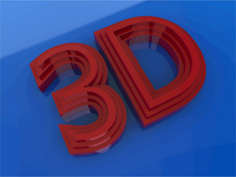 Glossy black 3d logo isolated on white background Vector Image