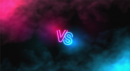 Vs neon versus battle game banner with neon empty Vector Image