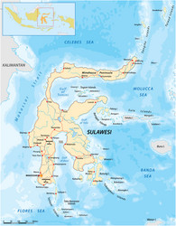 Map of the greater sunda islands asia Royalty Free Vector