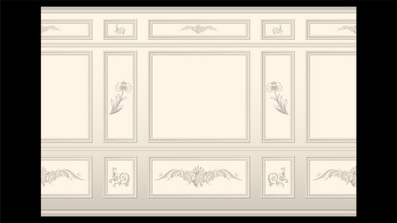 Classic blue wall with moulding panel house Vector Image