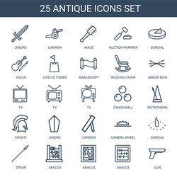 Antique icons Royalty Free Vector Image - VectorStock