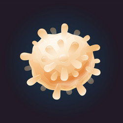 Cartoon 3d model smallpox virus Royalty Free Vector Image