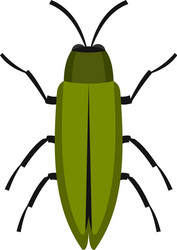 Big beetle icon flat style Royalty Free Vector Image
