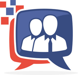 Logo icon for media conversation Royalty Free Vector Image