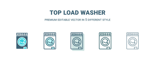 Top load washer icon thin line load washer Vector Image