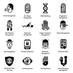 Hand drawn doodle biometric and authentication Vector Image