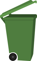 Colorful cartoon open dumpster Royalty Free Vector Image