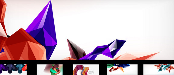 Modern minimalist techno abstract backgrounds set Vector Image