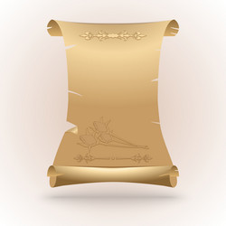 Vertical vintage paper roll or parchment scroll Vector Image