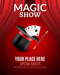 Magic show poster design template Royalty Free Vector Image