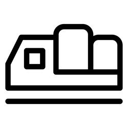 Track cleaning train for ballast maintenance Vector Image