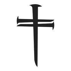 Nail cross christian cross Royalty Free Vector Image