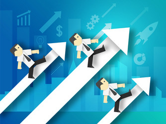 Leader competition Royalty Free Vector Image - VectorStock