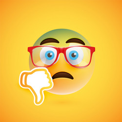 Pointing down emoticon Royalty Free Vector Image