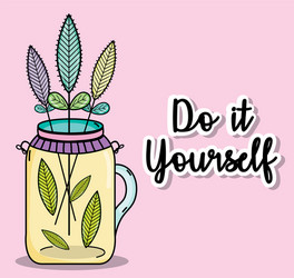 Do it yourself cartoons concept Royalty Free Vector Image