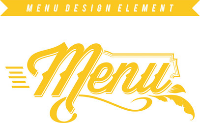 Menu design element Royalty Free Vector Image - VectorStock