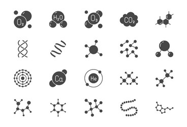 O2 oxygen molecule Royalty Free Vector Image - VectorStock