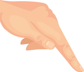 Hand with finger pointing down Royalty Free Vector Image