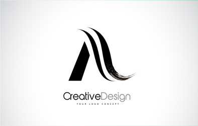 Black brush stroke in the form of square Vector Image