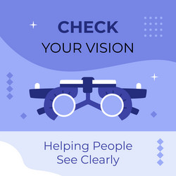Flat design optometrist posts Royalty Free Vector Image