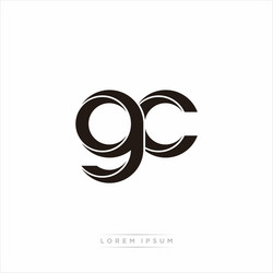 Gc logo letter monogram slash with modern Vector Image