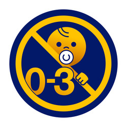 Not suitable for children under 3 years sign Vector Image