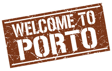 Welcome to porto stamp porto round sign Royalty Free Vector