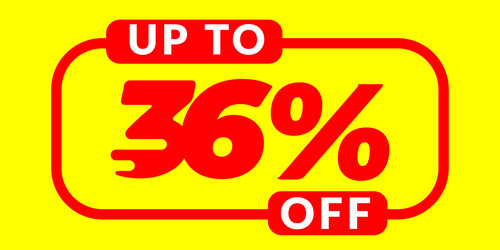 36 off sale banner flash big super promotion Vector Image