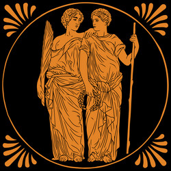 Ancient greek people Royalty Free Vector Image
