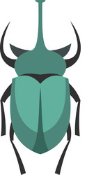 Big beetle icon flat style Royalty Free Vector Image