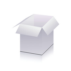 Realistic packaging boxes paper blank white box Vector Image
