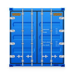 Blue shipping container Royalty Free Vector Image