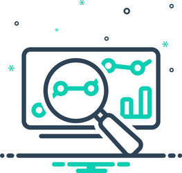 Data analysis symbol Royalty Free Vector Image