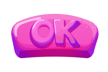 Jungle play or start button with stone and leaves Vector Image