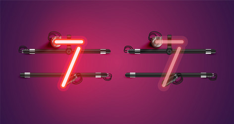 Number Seven Symbol Neon Sign Vector Images (over 110)