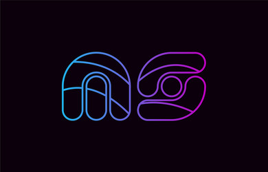 Ms connected alphabet letter logo icon Royalty Free Vector