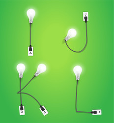 Creative light bulb idea alphabet design modern Vector Image